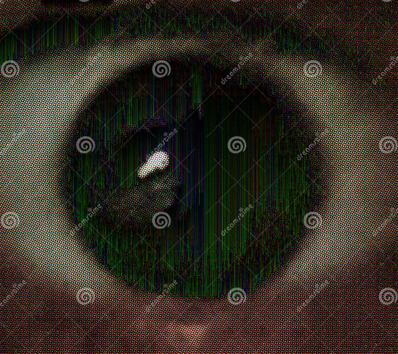 Glitched eye stock image. Image of glitched, cyber, glitch - 152582829