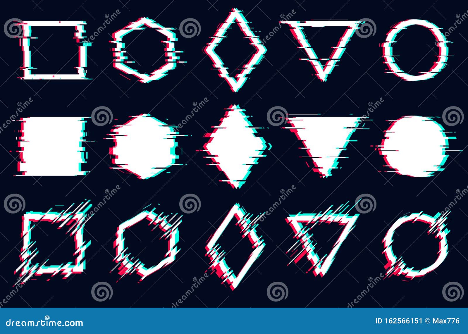Vector Of Glitch Modern Alphabet Letters And Numbers | CartoonDealer ...