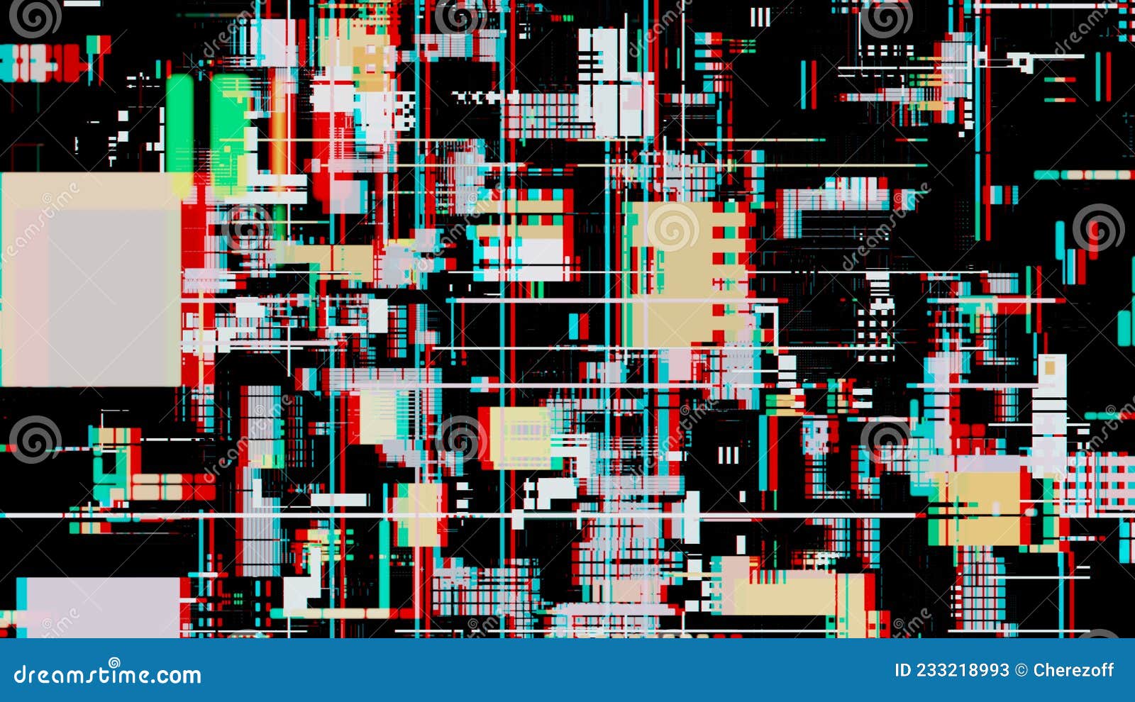 Glitched Technology Background Stock Illustration - Illustration of ...