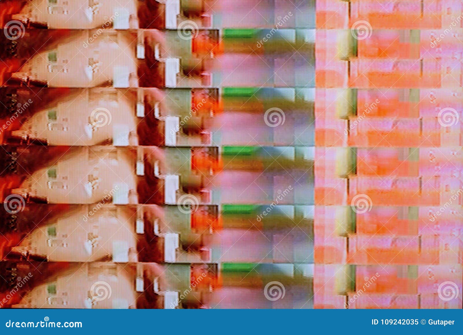 Glitches and Interference on the Digital TV Stock Image - Image of ...