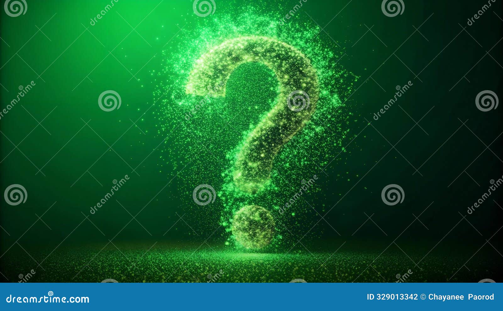 Glitching Question Mark Particle Bounce: Distorted Green Screen Effect ...