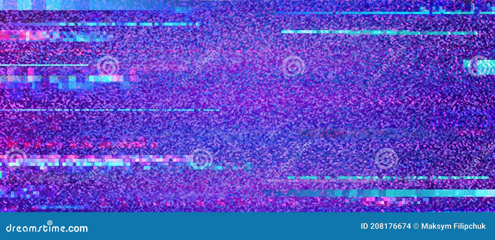 Glitchy Colorful Pixelated Tv Noise Background Stock Illustration ...