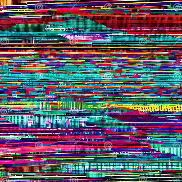A Glitchy Digital Texture with Distorted Typography and Fragmented Text ...