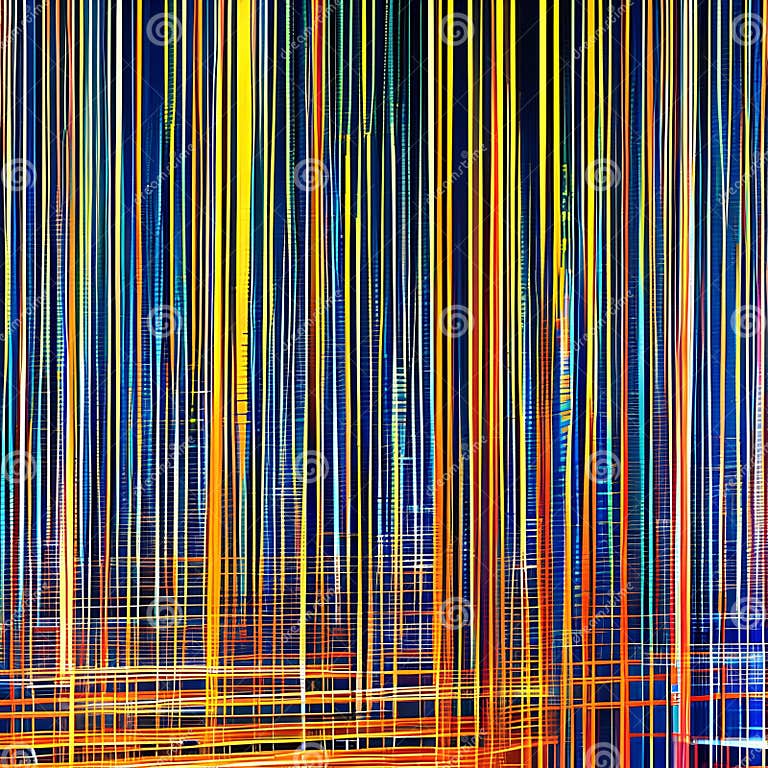 A Glitchy Digital Texture Featuring Distorted Lines and Fragmented ...