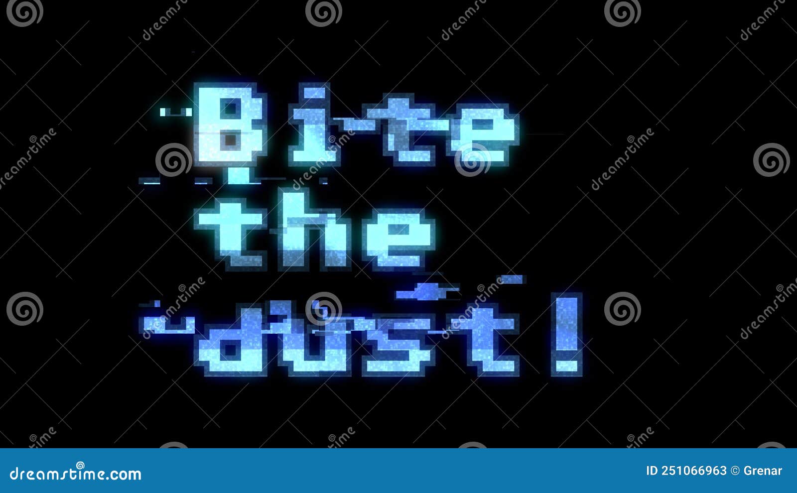 8 bit glitch bite the dust stock illustration. Illustration of game ...