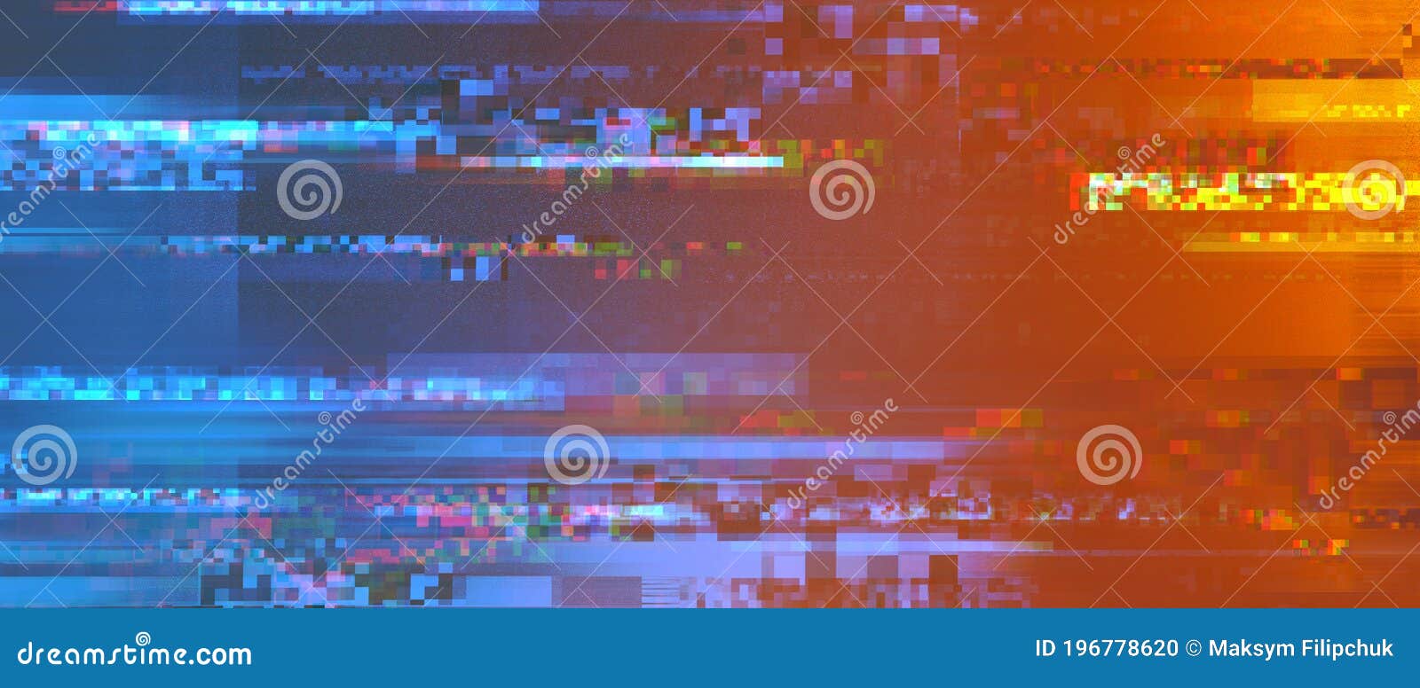 Glitchy Pixelated Stripes Background Stock Illustration - Illustration ...