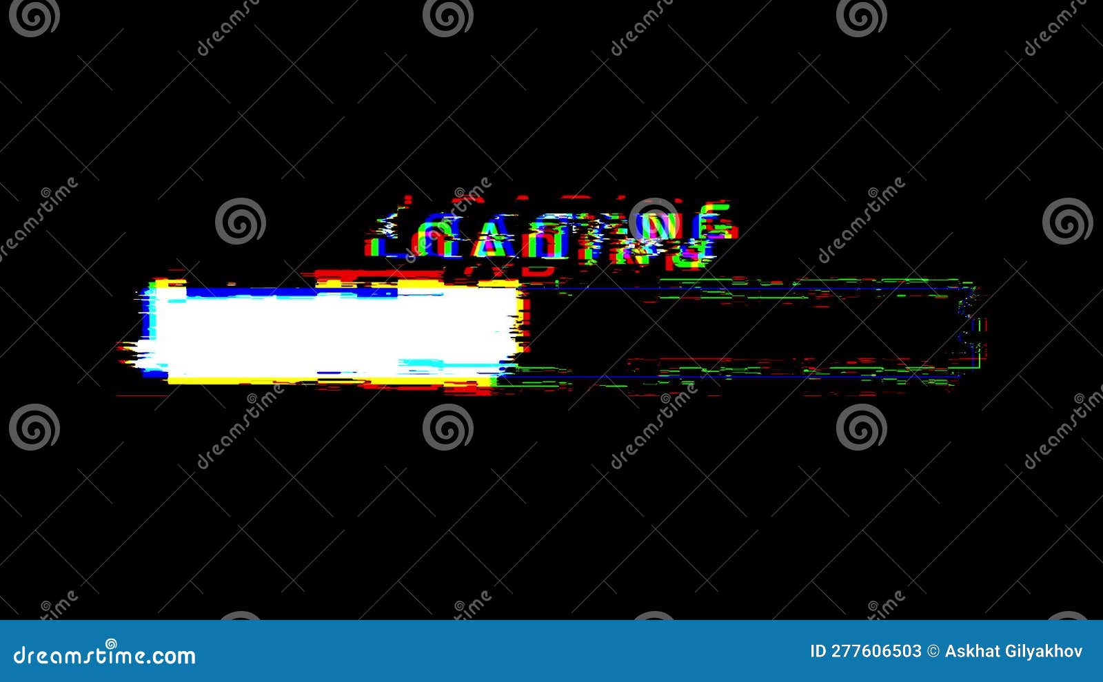 Glittch Loading Bar Animation. Stock Video - Video of animation ...