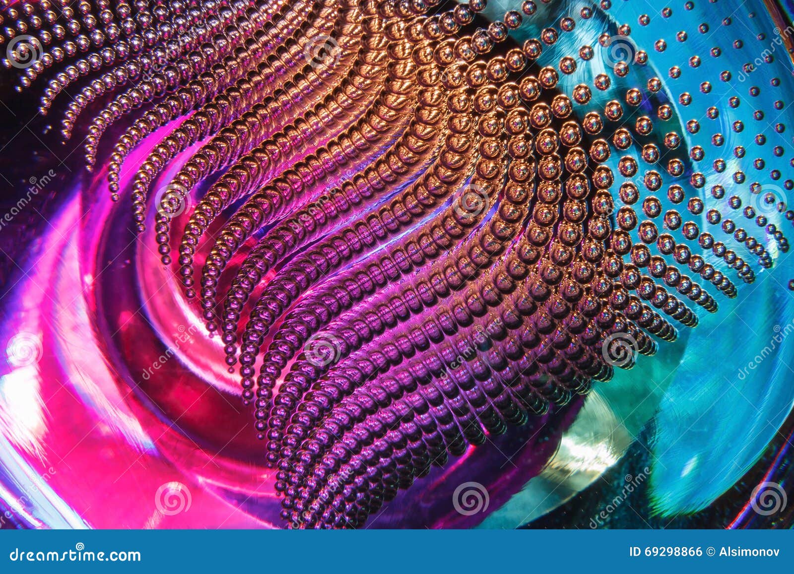 Glitter Air Bubbles in the Glass, Background Abstract Texture. Stock ...