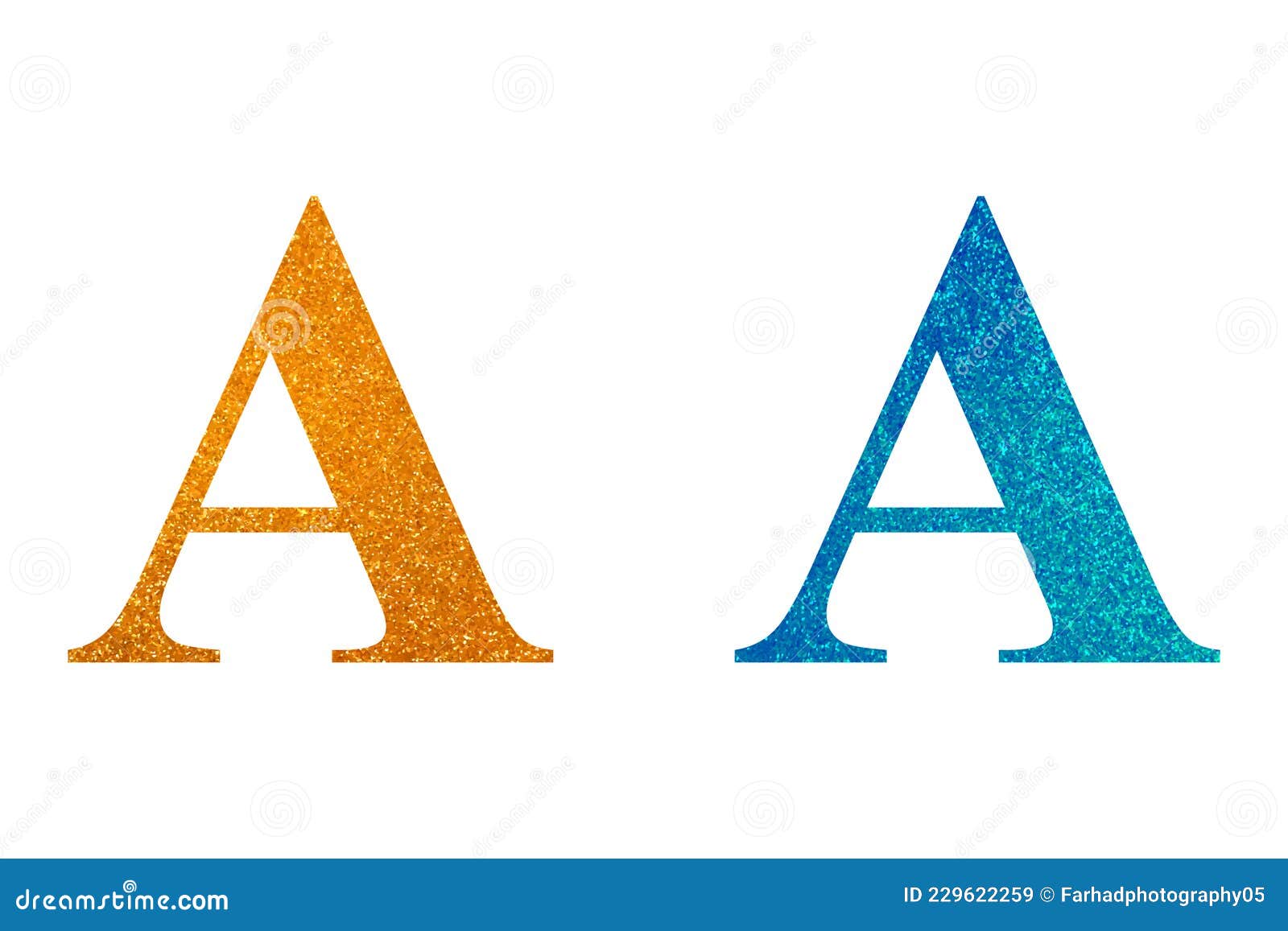 Glitter Alphabet a, Glitter Letter, Gold and Blue Glitter Alphabet ...