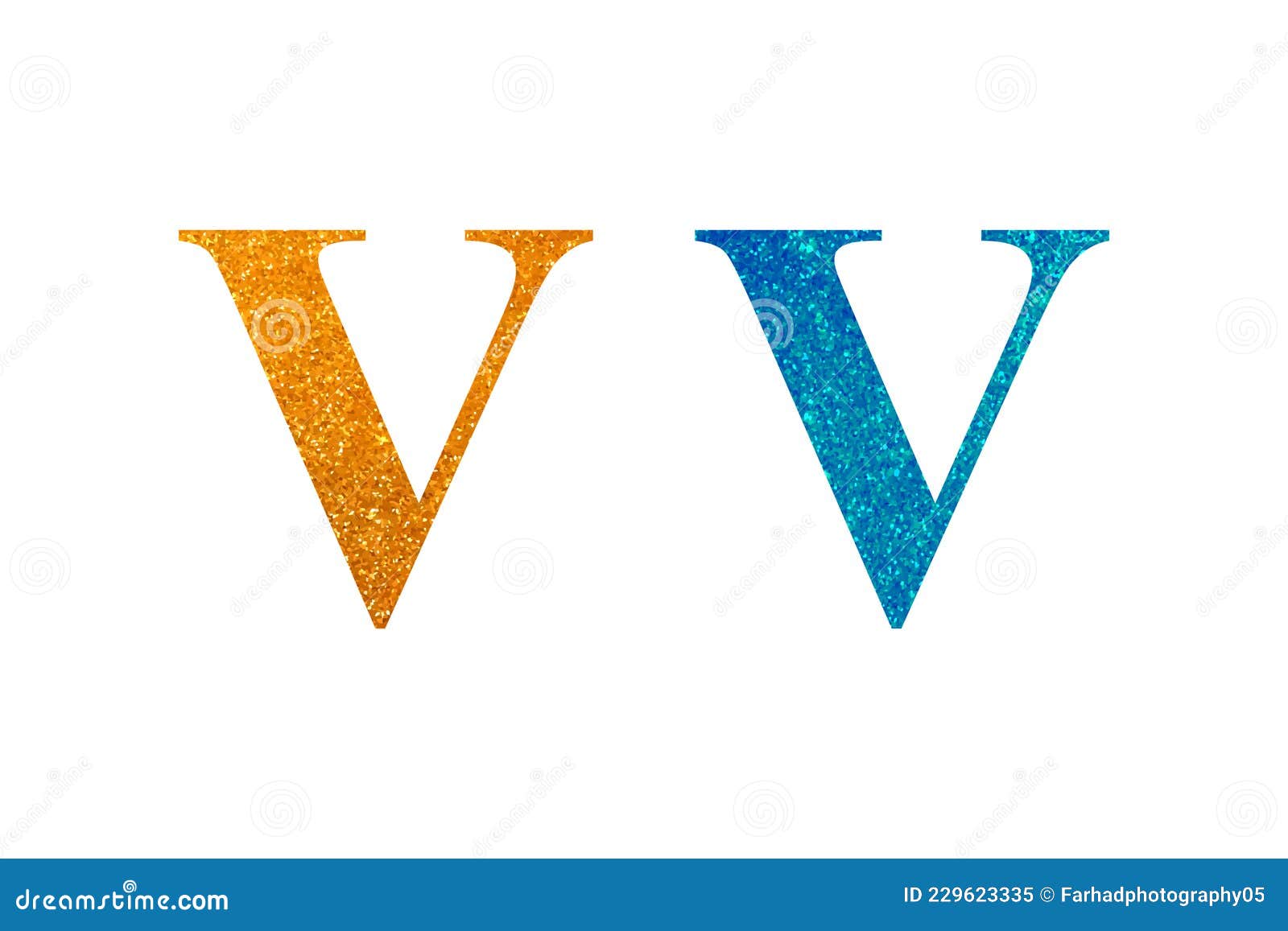 Glitter Alphabet V, Glitter Letter, Gold and Blue Glitter Alphabet ...