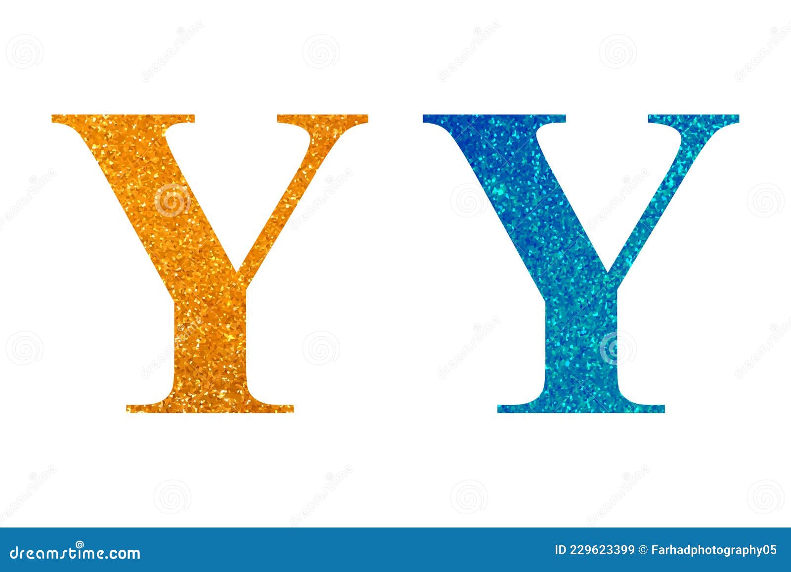Glitter Alphabet Y, Glitter Letter, Gold and Blue Glitter Alphabet ...