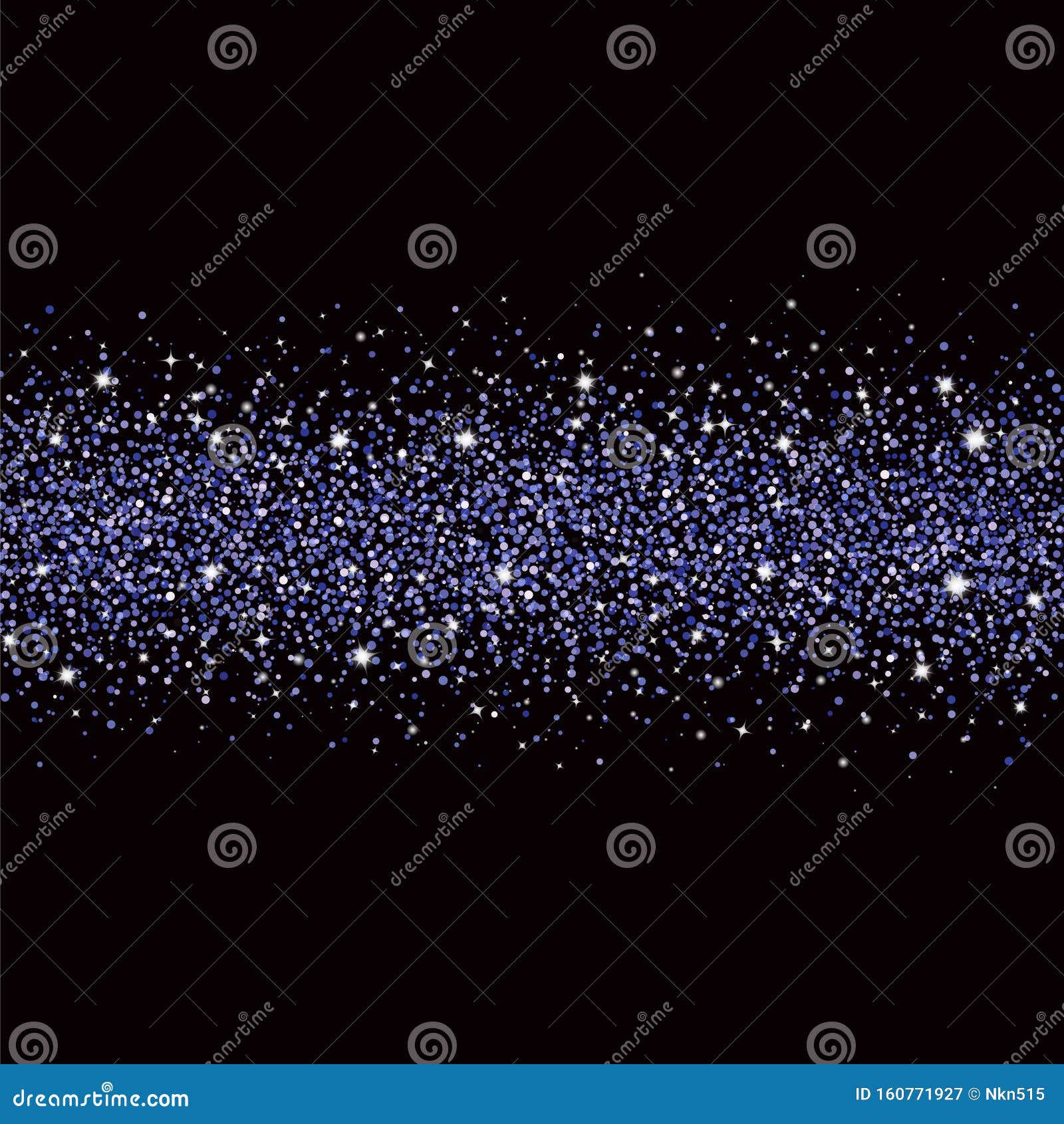 Glitter Borders with Blue Sparkling Texture. Vector Image for Your ...
