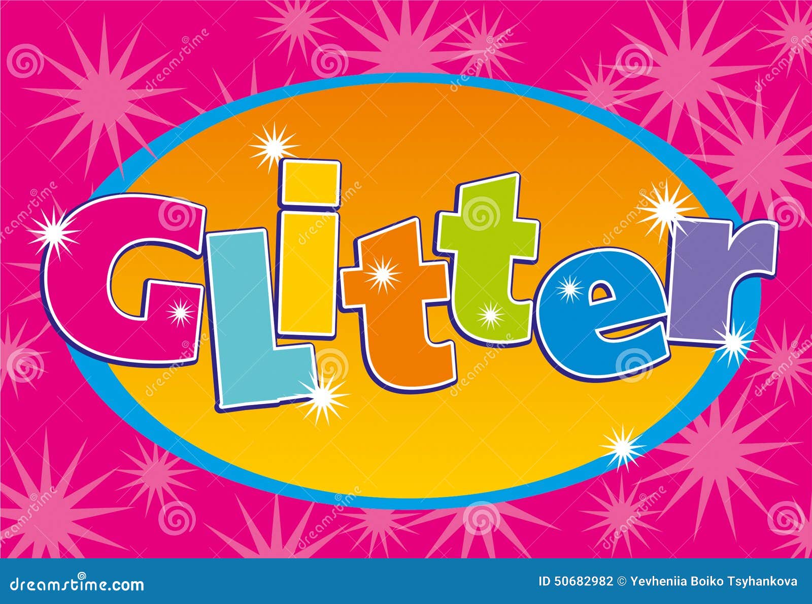 Glitter Bright Shine Abstract Word Colors Stock Illustration ...
