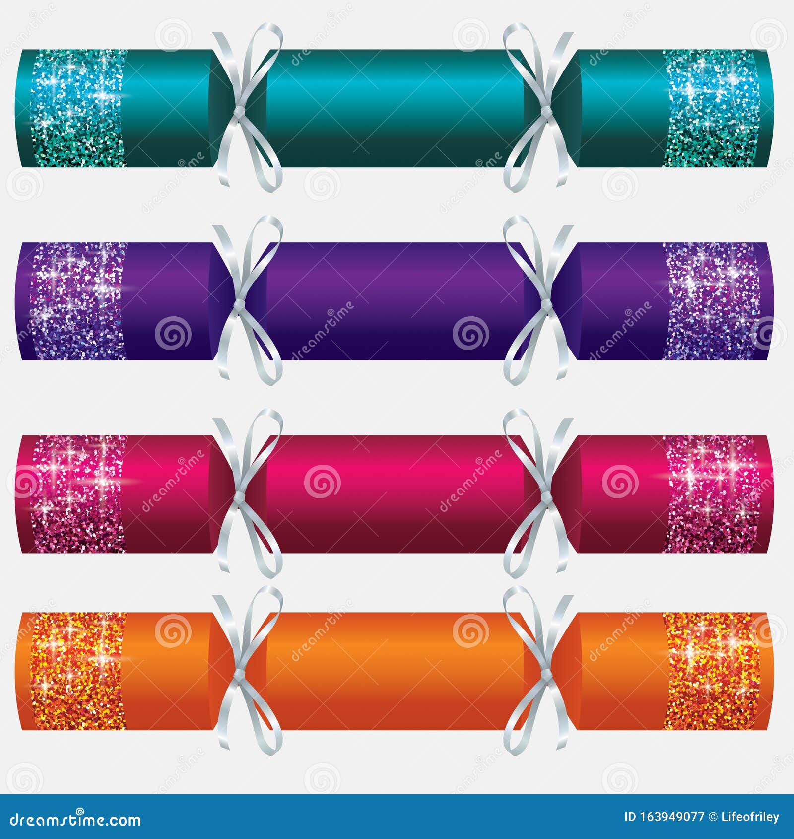 Christmas Crackers Vector Design On A Red Background | CartoonDealer ...