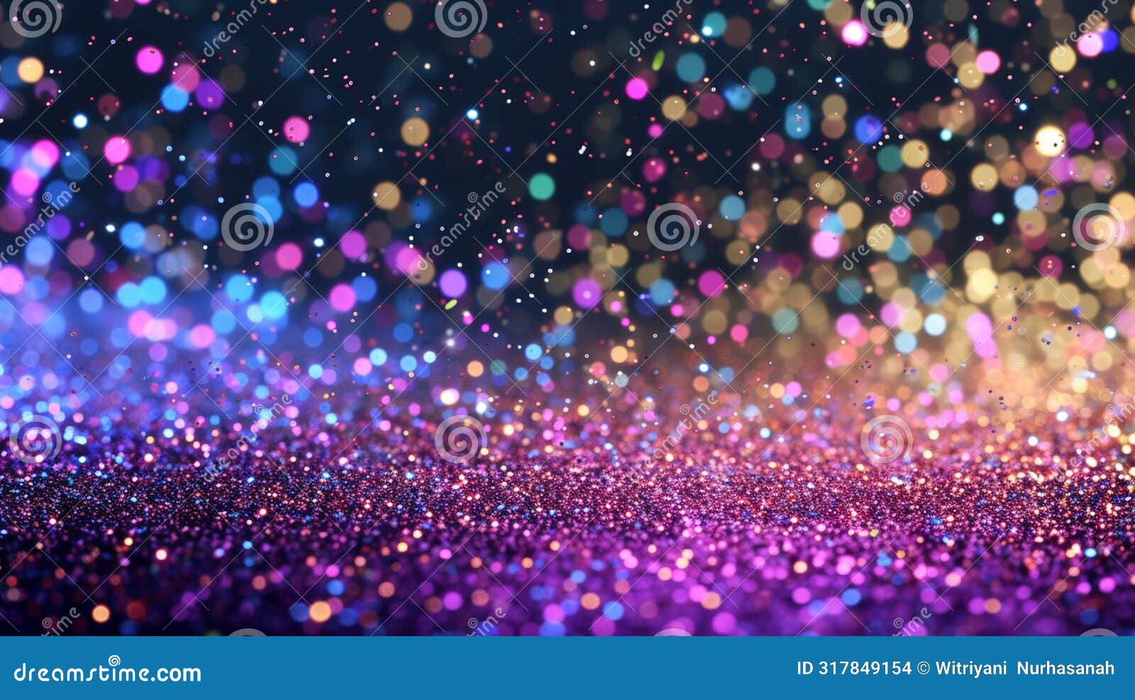 Glitter Confetti Sparkle Rain Falling from Above Background. Generative ...