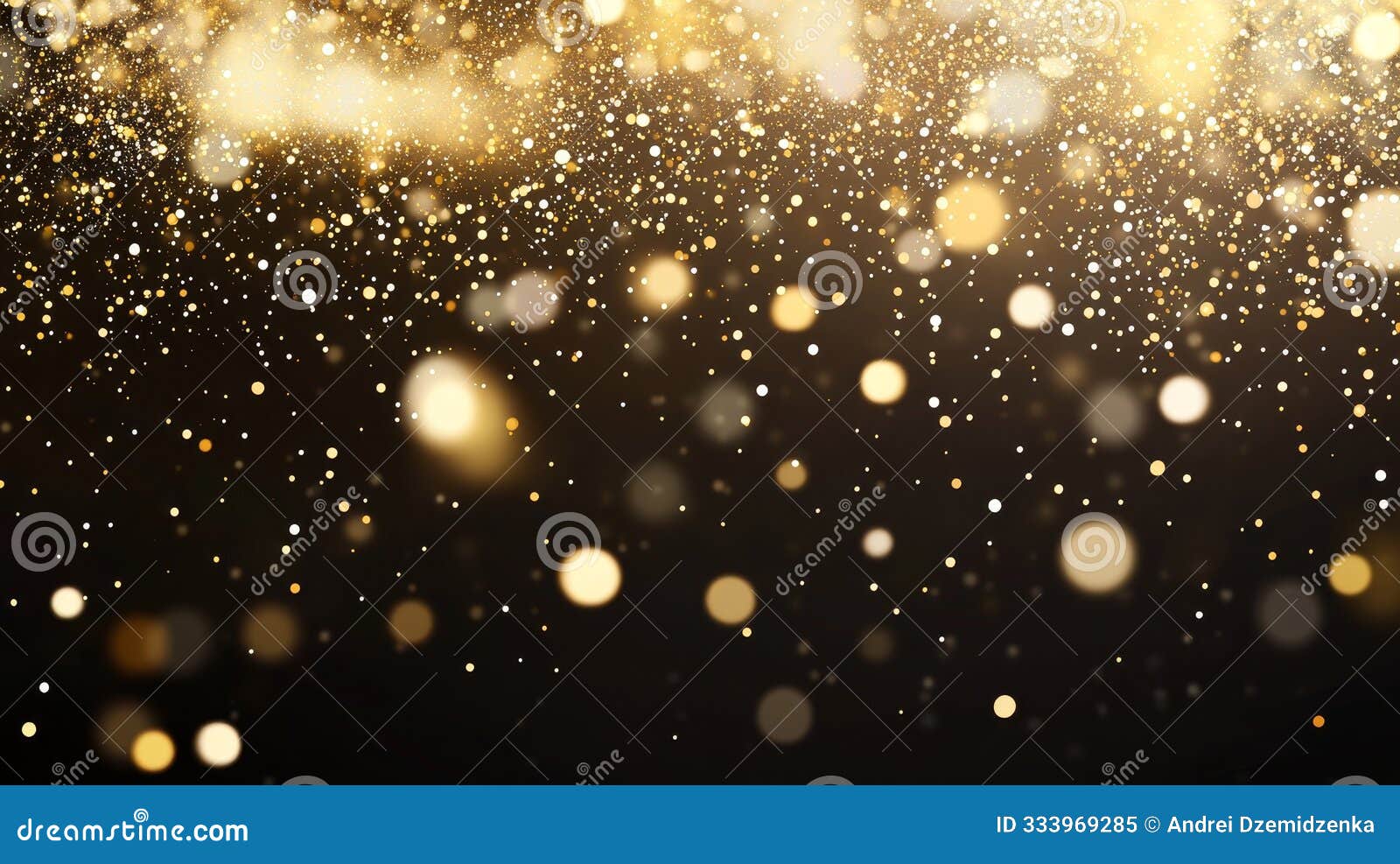 Glitter Falling Golden Particles. Golden Confetti Falling with Magic ...
