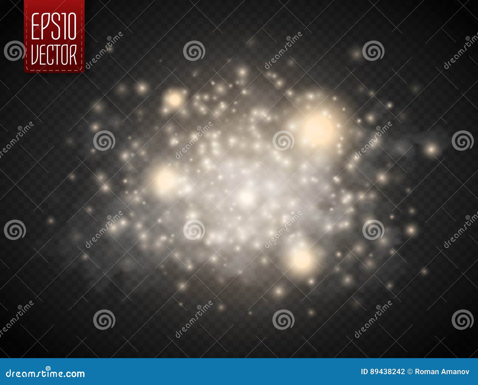 Glitter Glow Special Light Effect. Sparkling Dust Particles. Vector ...