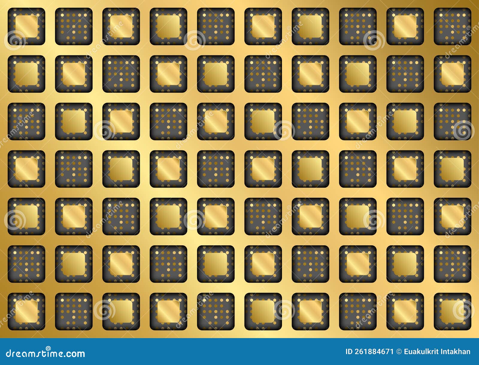 Glitter Gold Square Hole Pattern Abstract Background, Golden Sparkle ...