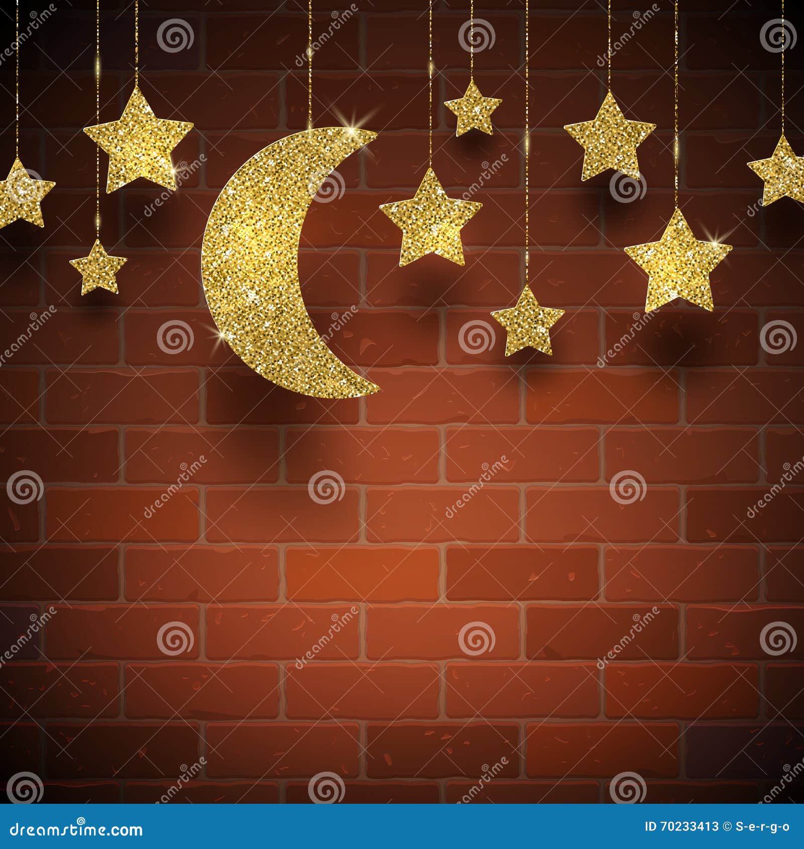 Glitter Gold Stars and Moon Stock Vector - Illustration of design ...