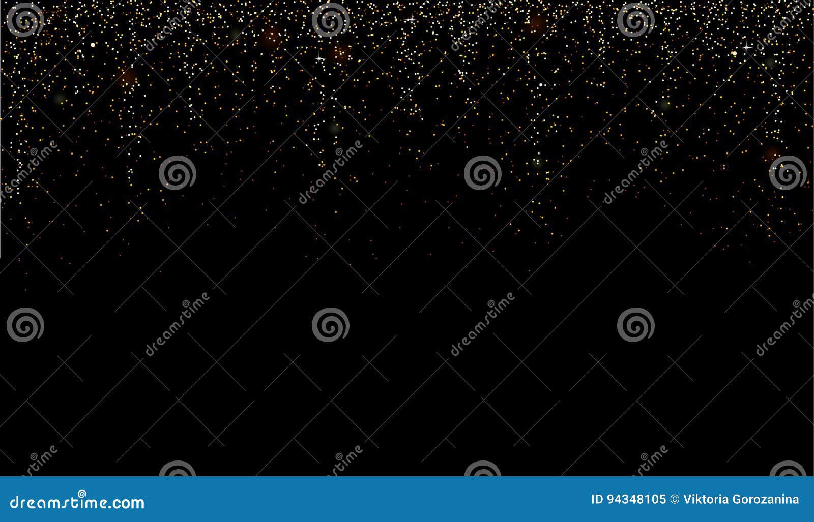 Glitter Golden Falling Dust. Sparkle Rain Background Stock Vector ...