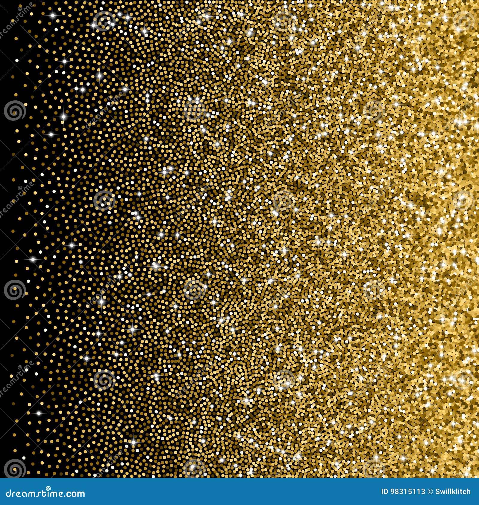 Glitter Golden Gradient with Scattered Sparkles Stock Vector ...