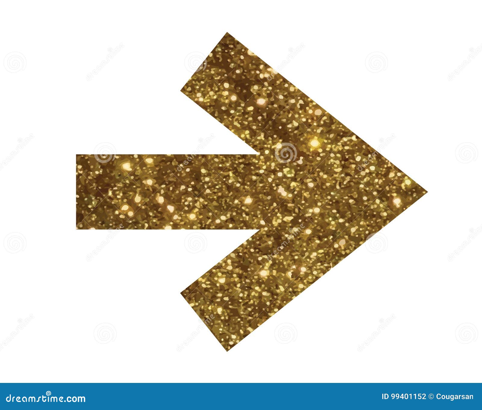 Glitter Golden Isolated Arrow Flat Icon Stock Vector - Illustration of ...