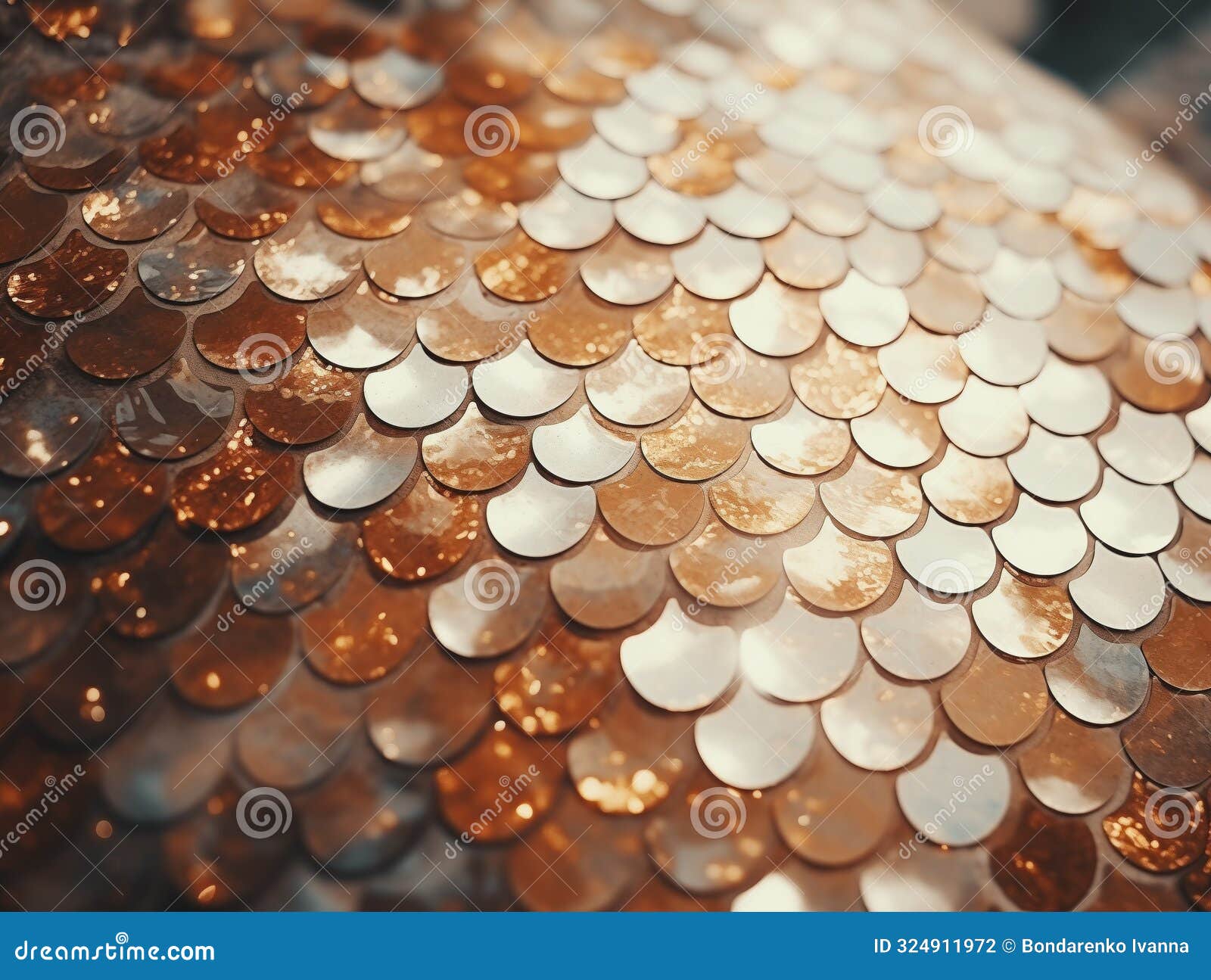 Glitter Golden Pattern with Fish Scale Abstract Texture. Stock Photo ...