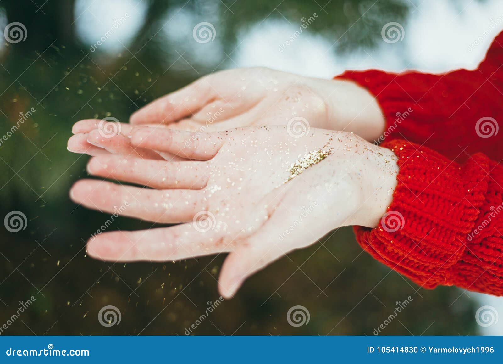 Glitter on hands stock photo. Image of black, caucasian - 105414830