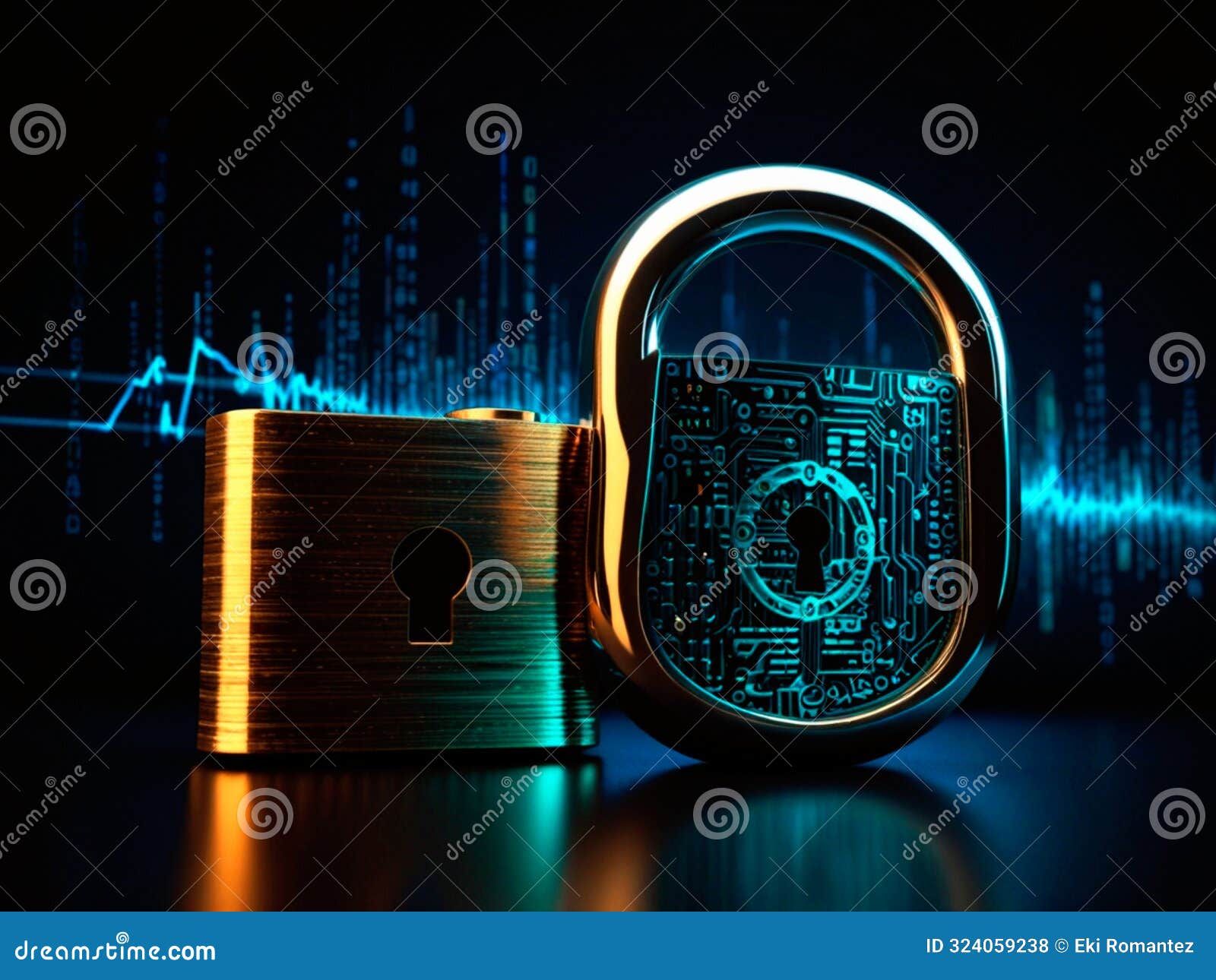 Glitter Key Images in Front of Computer and Network Screens To ...