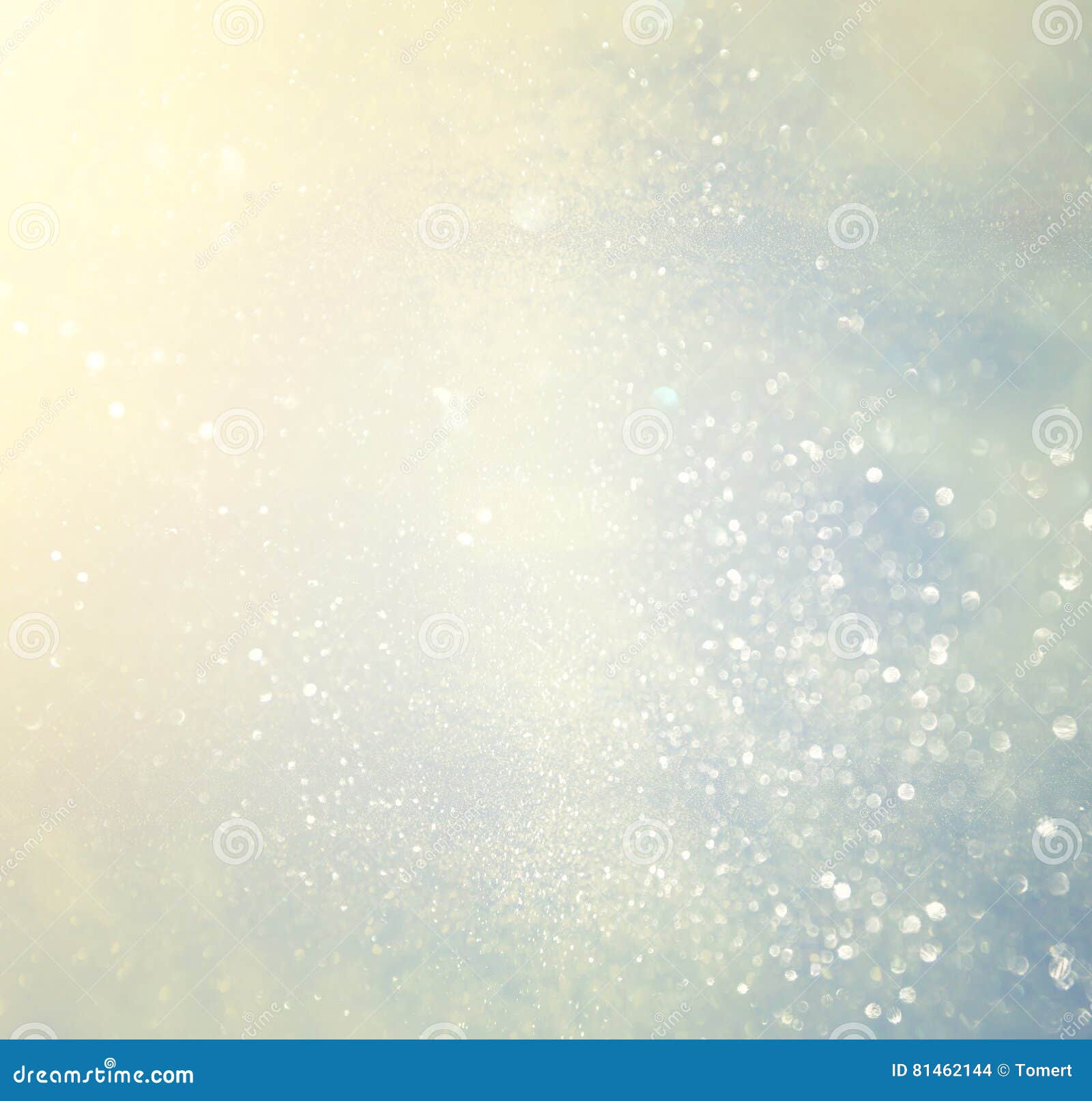 Glitter Lights Background. Silver, Light Blue and White Stock Photo ...