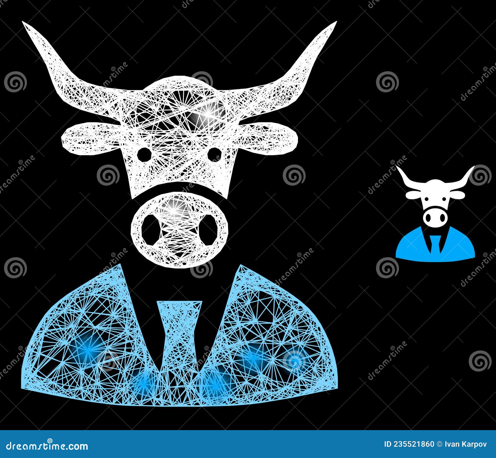 Glitter Linear Mesh Cow Boss with Light Spots Stock Photo - Image of ...