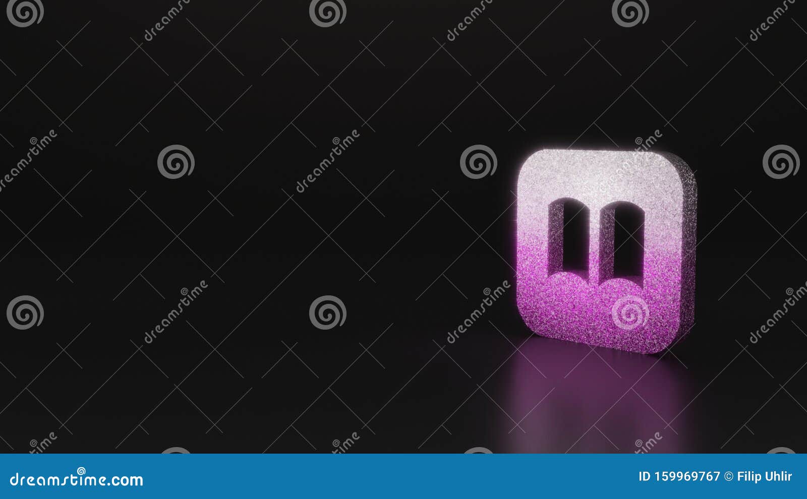 Science Glitter Symbol of IBook Icon 3D Rendering Stock Illustration ...