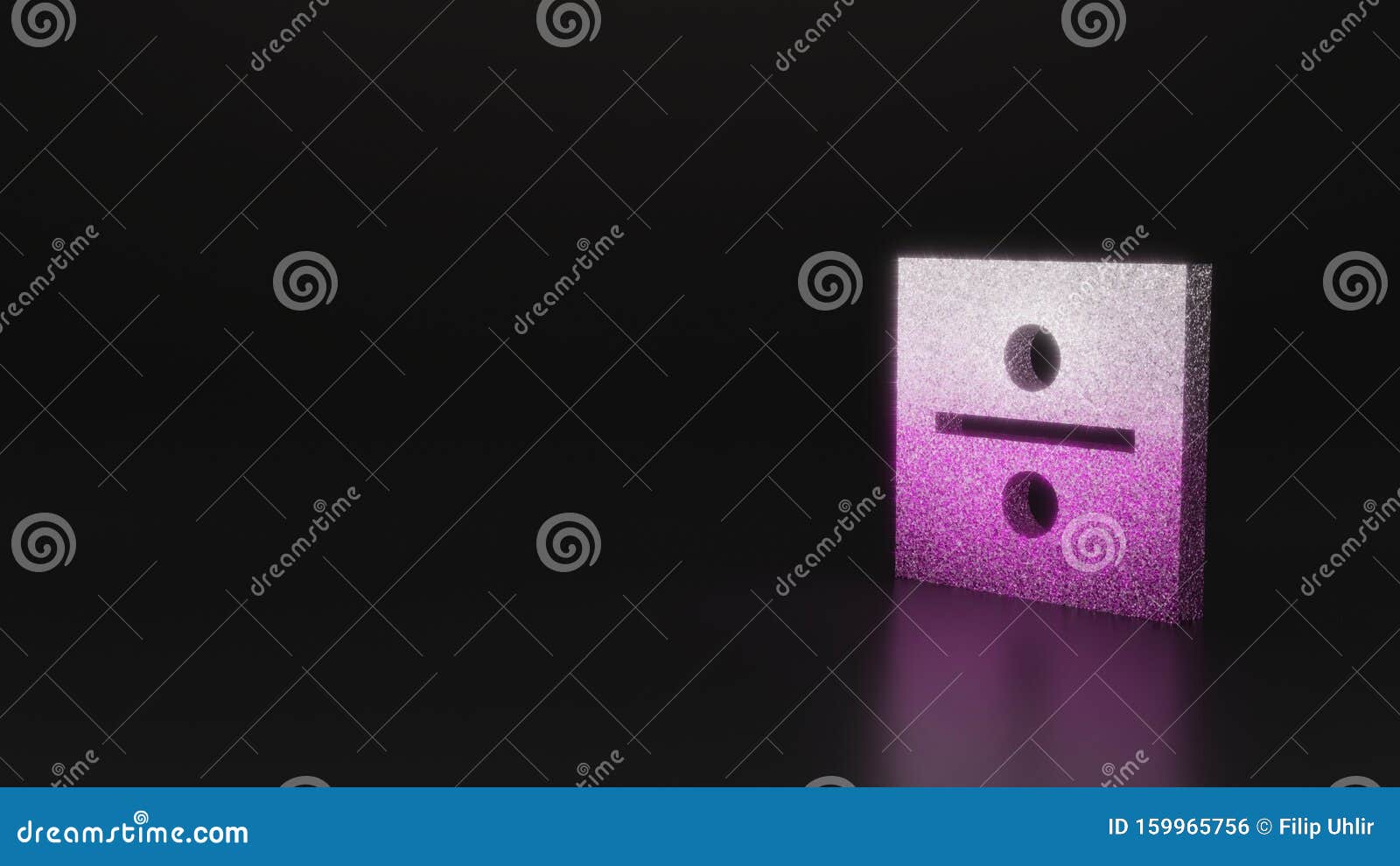 Science Glitter Symbol of Divide Icon 3D Rendering Stock Illustration ...