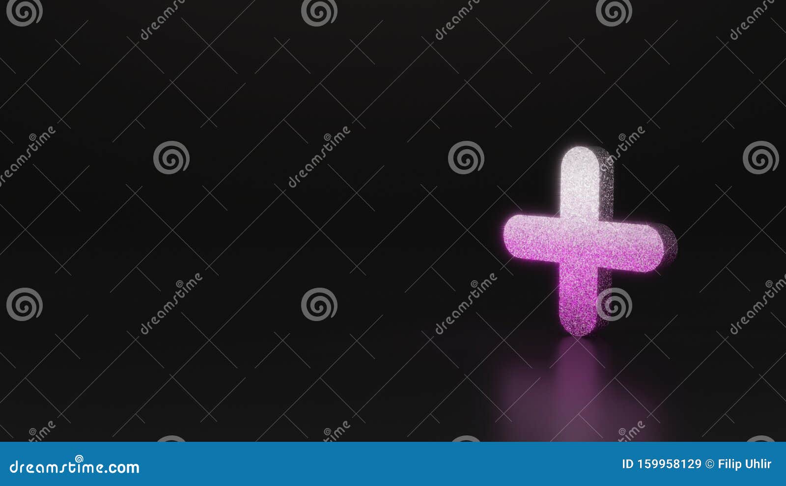 Science Glitter Plus Symbol Icon 3D Rendering Stock Illustration ...