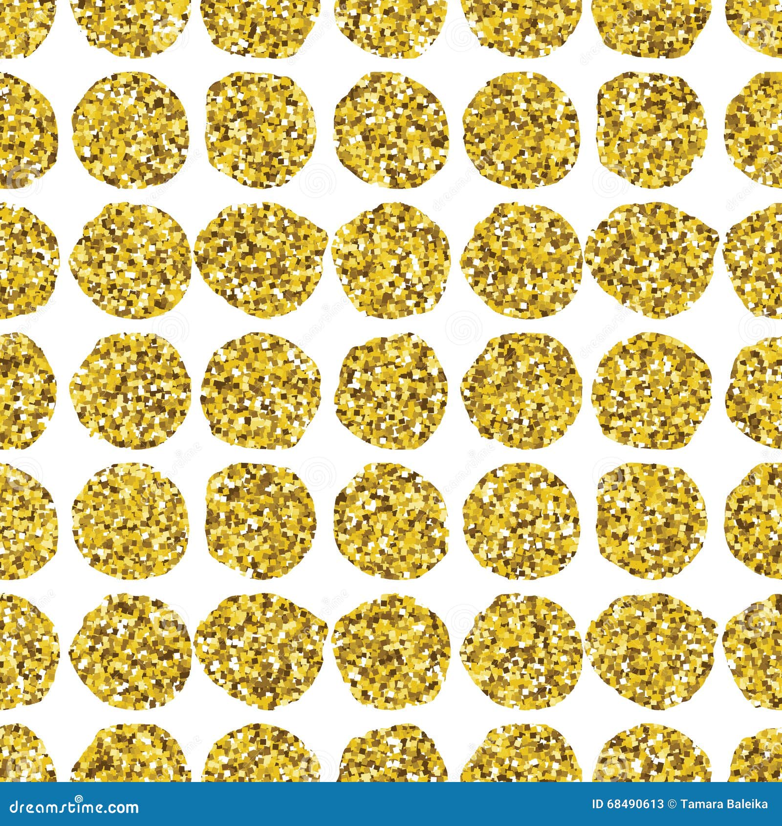 Glitter Polka Dot Seamless Pattern. Stock Vector - Illustration of ...