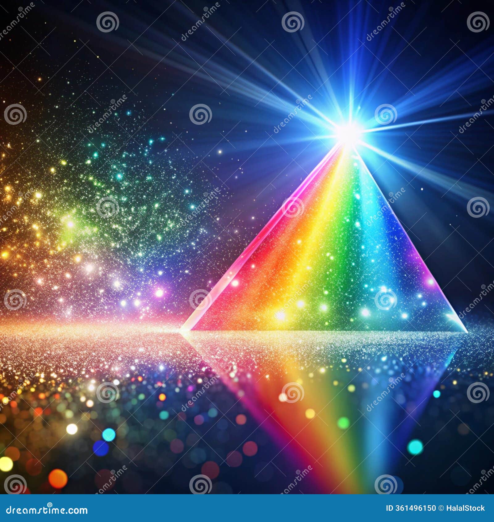 Glitter Prism Light Background with Left-Side Light Source Stock ...