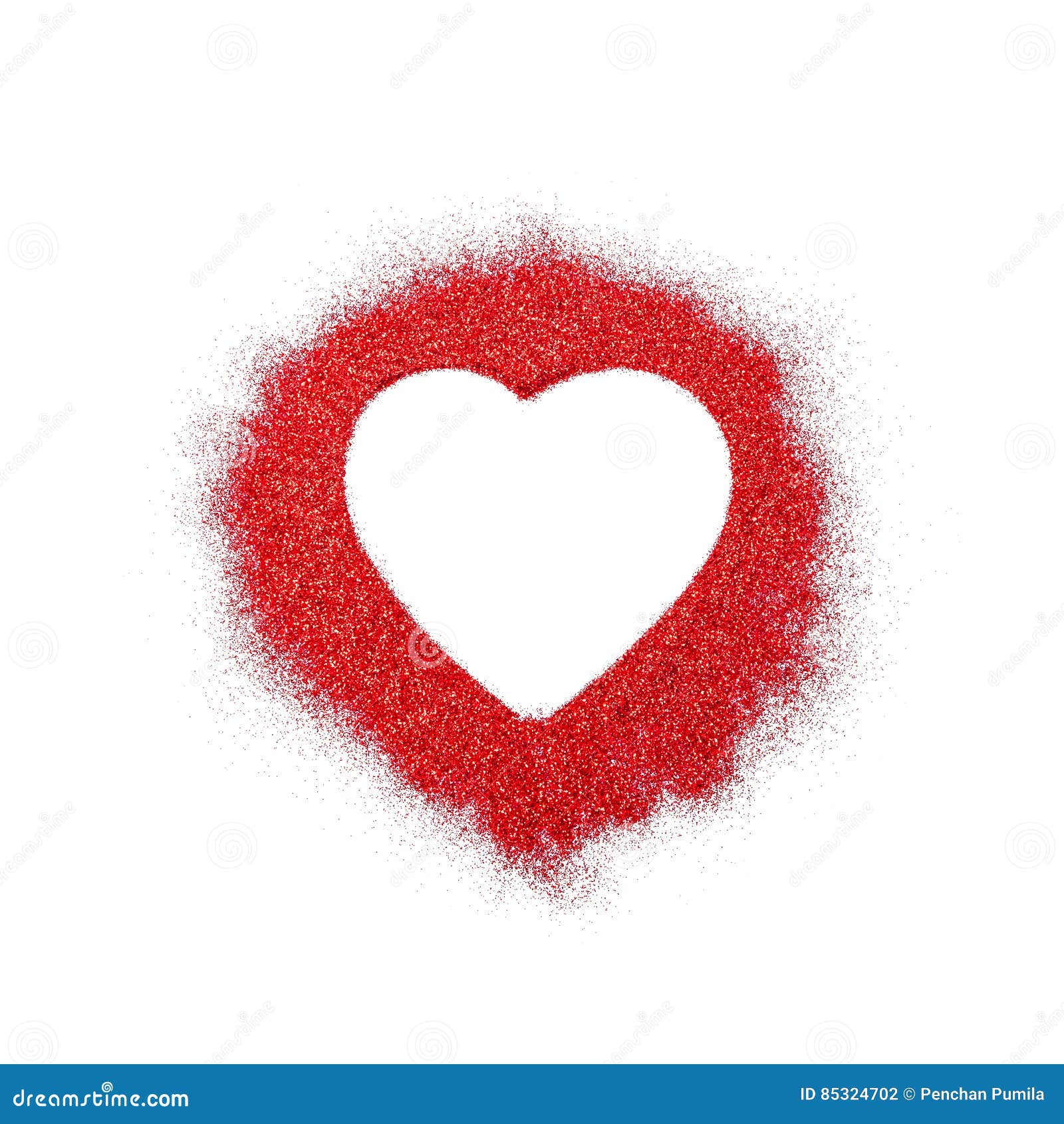 Glitter Red Heart with Empty Space for Your Text. Stock Photo - Image ...