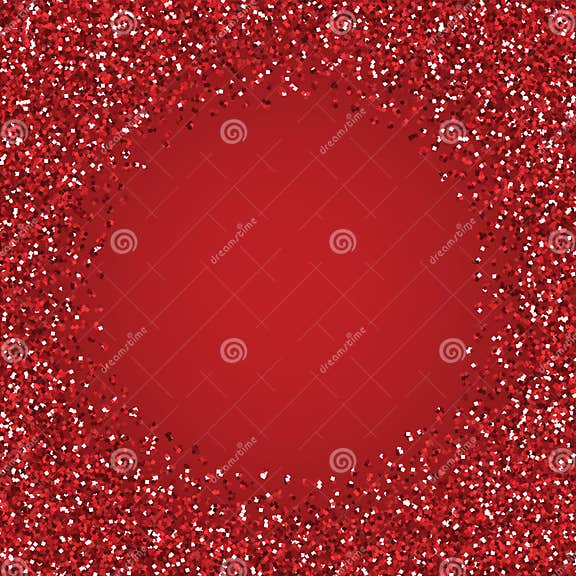 Glitter red round frame. stock vector. Illustration of pink - 62247953
