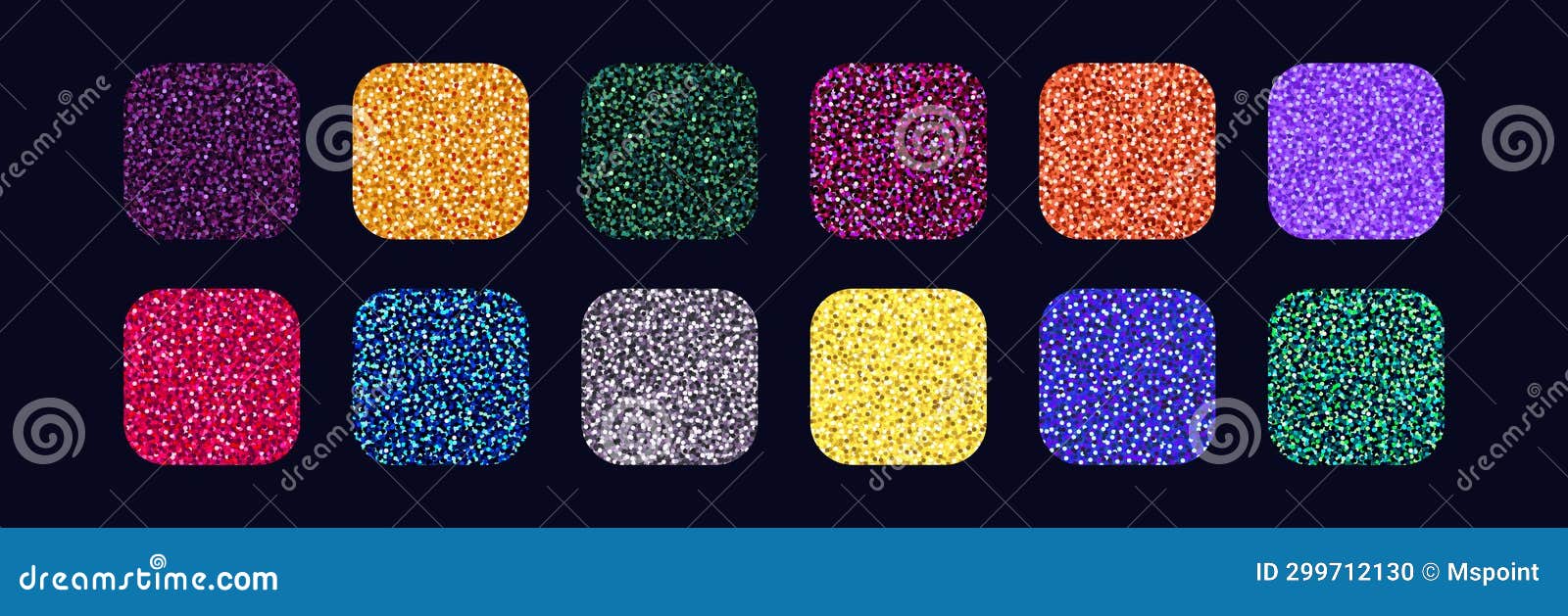Glitter Seamless Pattern Set, Shiny Seamless Colorful Backgrounds with ...