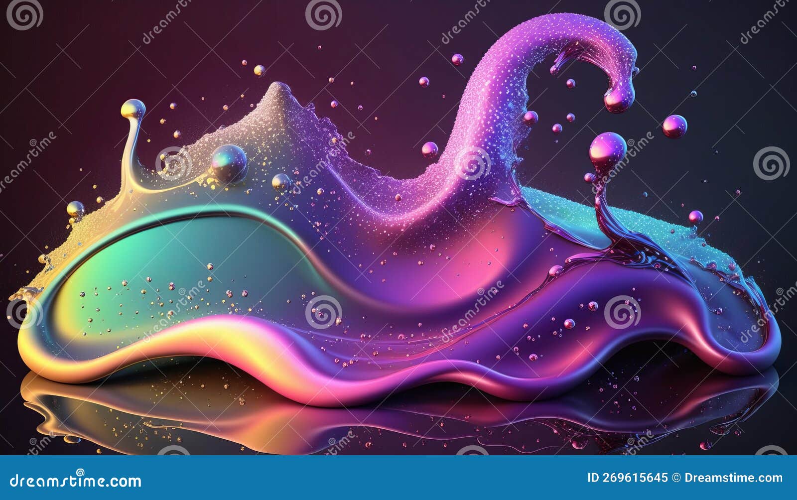 Glitter Smile Liquid. Super Realistic Background Stock Illustration ...