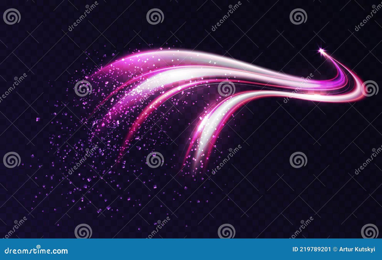 Glitter Sparkle Star Trail, Light Effect, Abstract Waves Flow, Neon ...