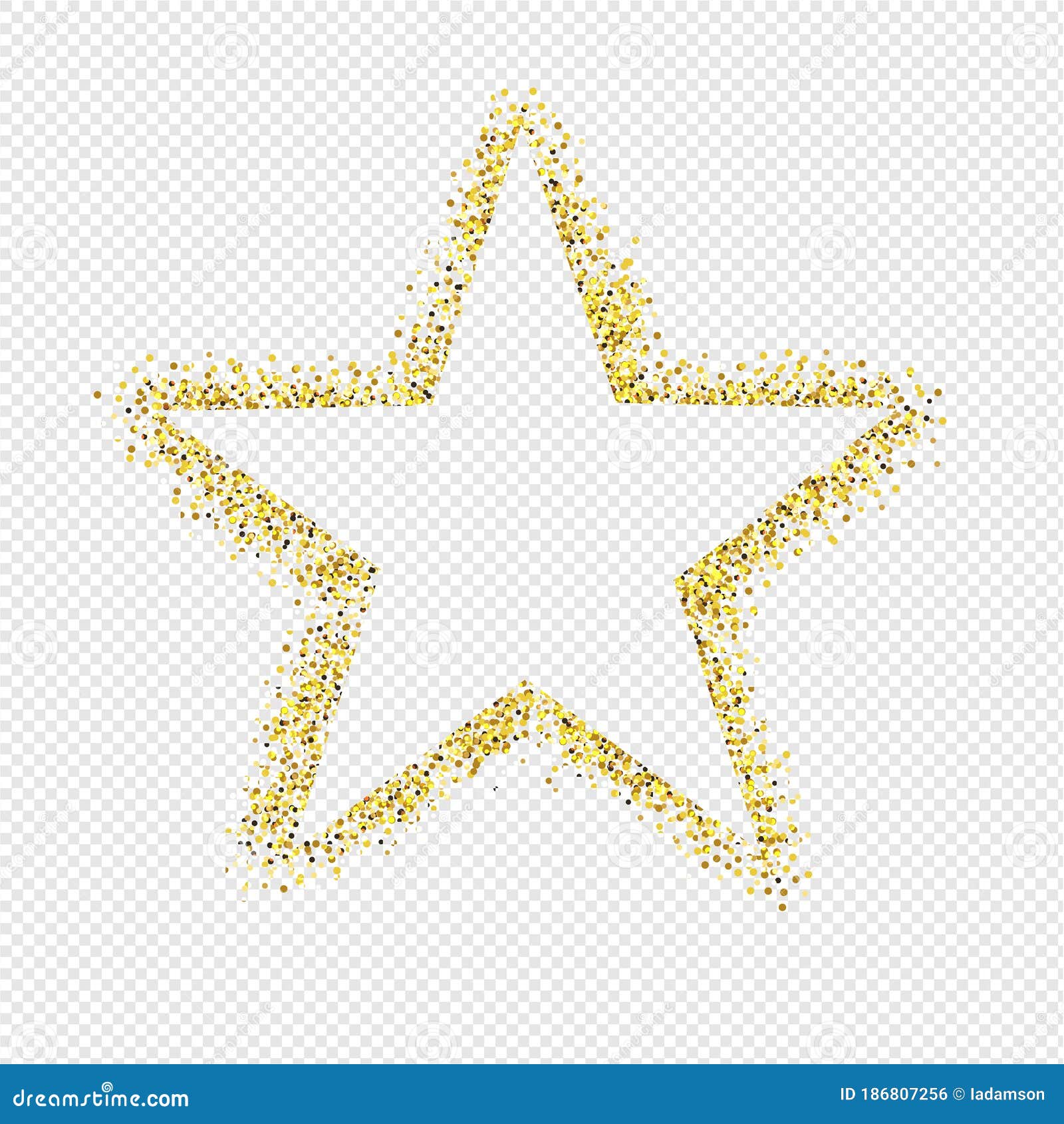 Glitter Star Isolated Transparent Background Stock Vector ...