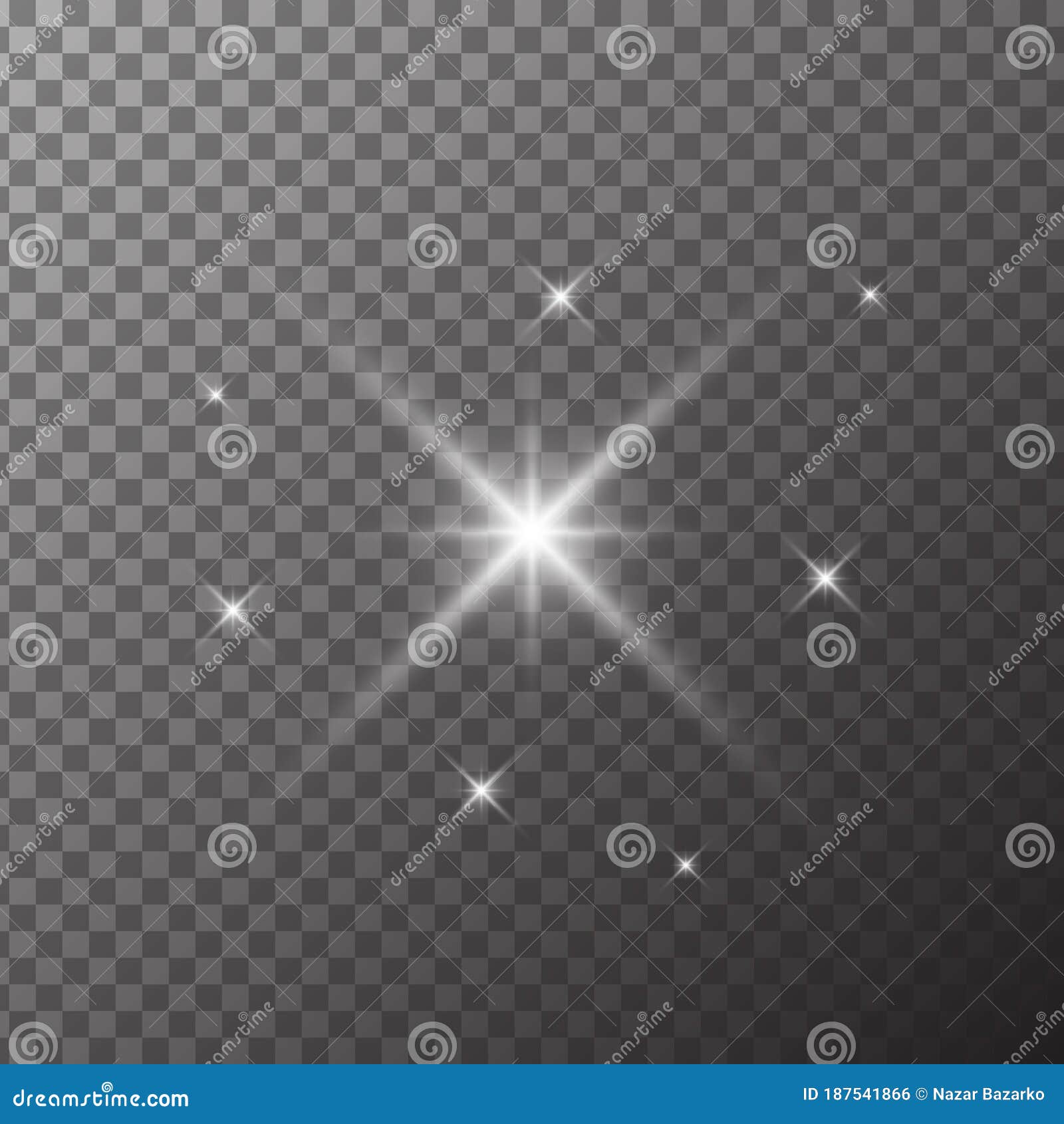 Glitter Starlight Isolated on Transparent Background. Vector Effect for ...