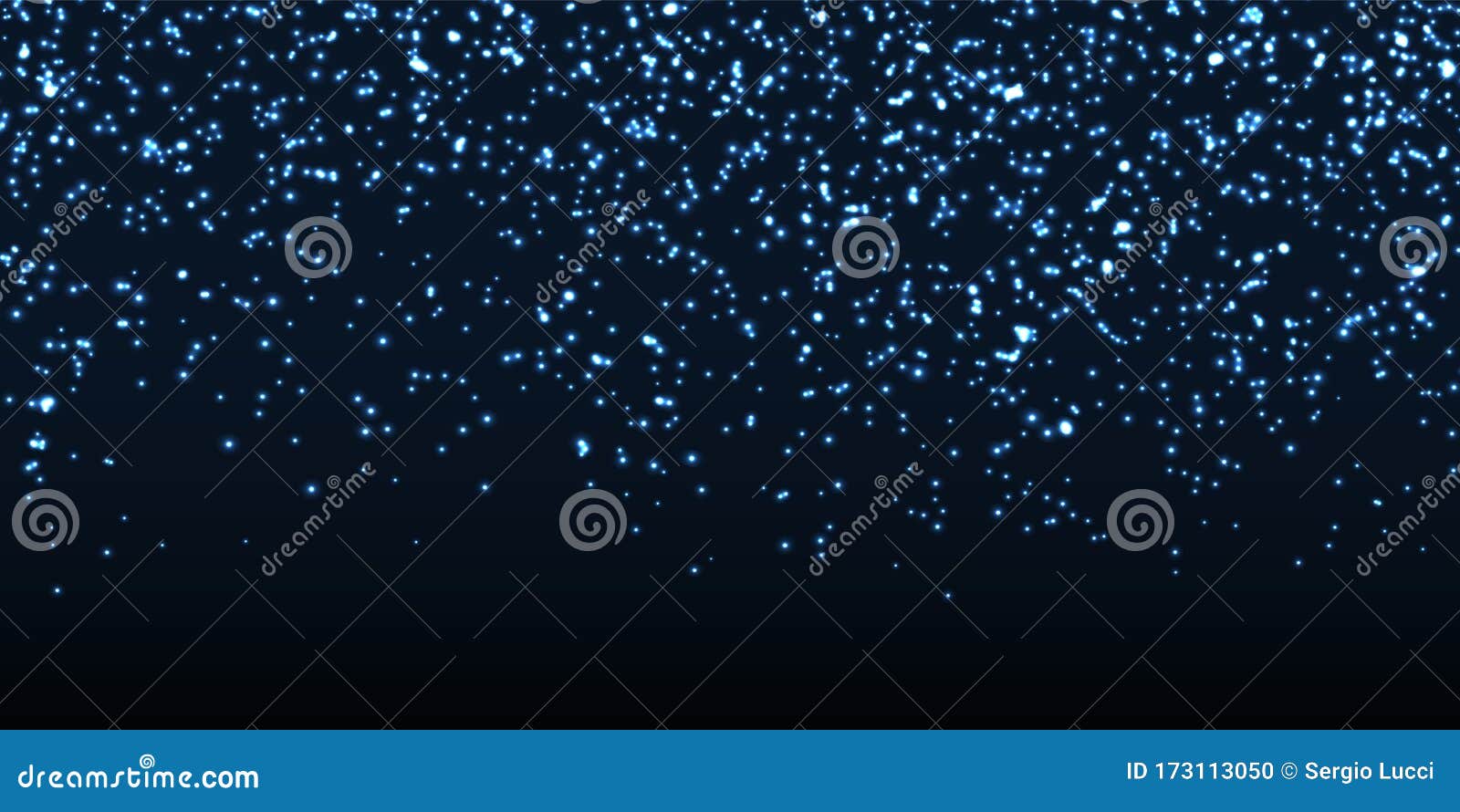 Glitter Texture. Falling Particles. Blue Lights. Stock Vector ...