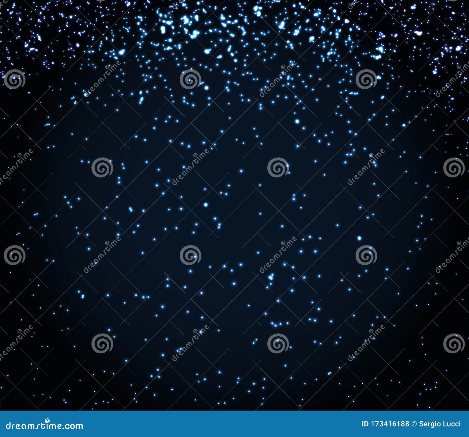 Glitter Texture. Falling Particles. Blue Lights. Stock Vector ...