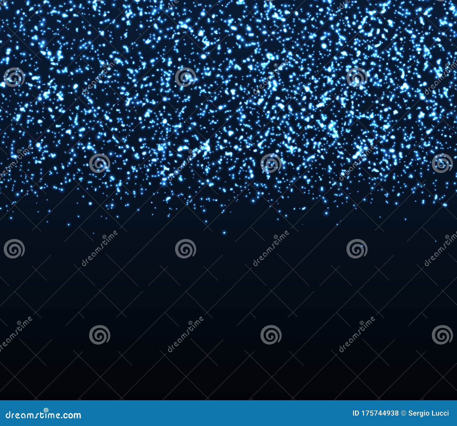 Glitter Texture. Falling Particles. Blue Lights. Stock Vector ...