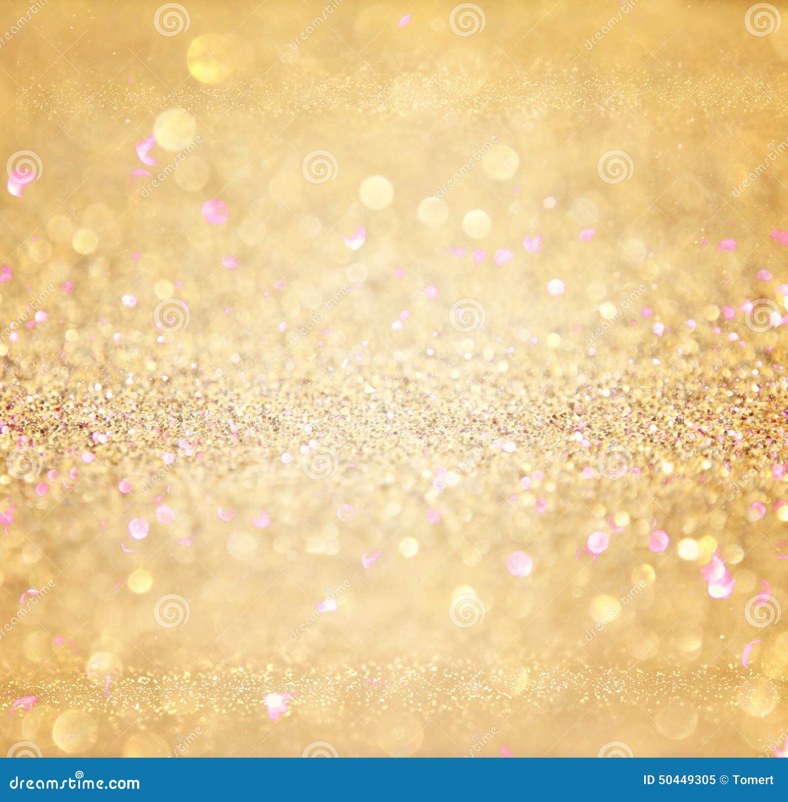 Glitter Vintage Lights Background. Abstract Gold Background Stock Image ...