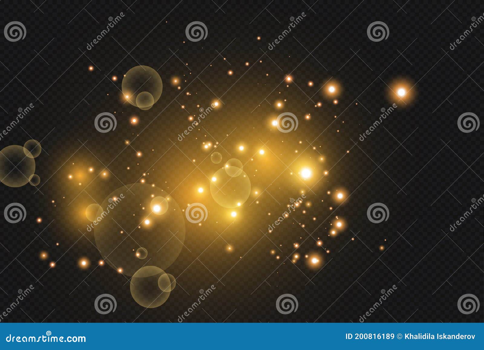 Glitter Vintage Lights Background. Gold, Stock Vector - Illustration of ...