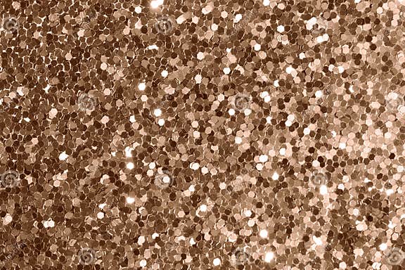 Glittering Bronze Texture with Hexagonal Sequins Under Soft ...