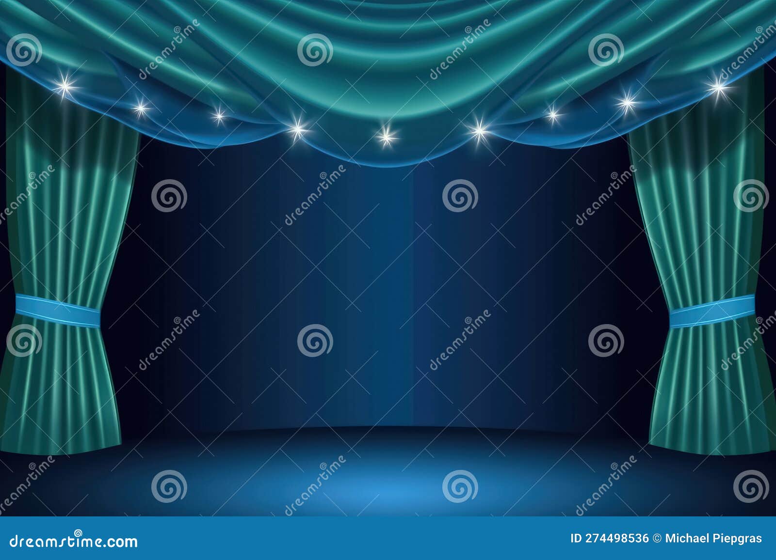 Glittering Confetti Falling Down on a Stage with Lightbeams Background ...